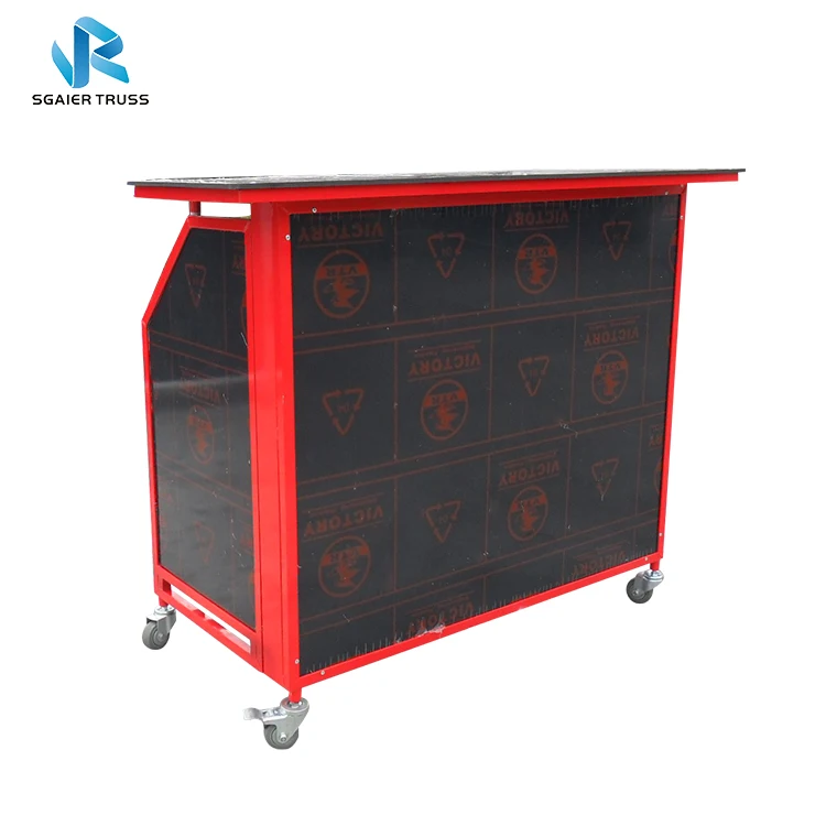 Meja Bar Portable - Modern Aluminum Portable Bar Counter