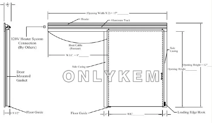 Stainless Steel Cold Storage Door Service Door Cold Room Sliding Door ...