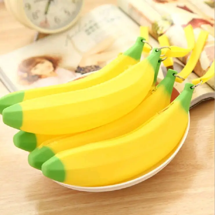 (Cheap) 2024 Wonderful Cool Banana Shape PU Pencil Case, Cute Banana ...