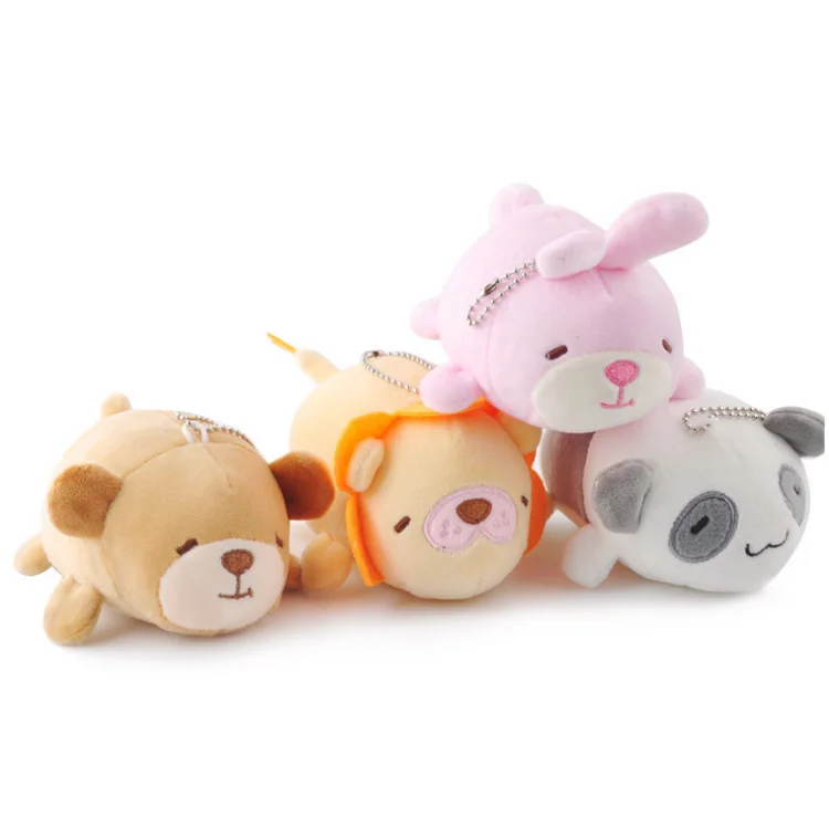 Custom Small Size Cute Plush Keychains Dog Panda Lion Rabbit Stuffed ...