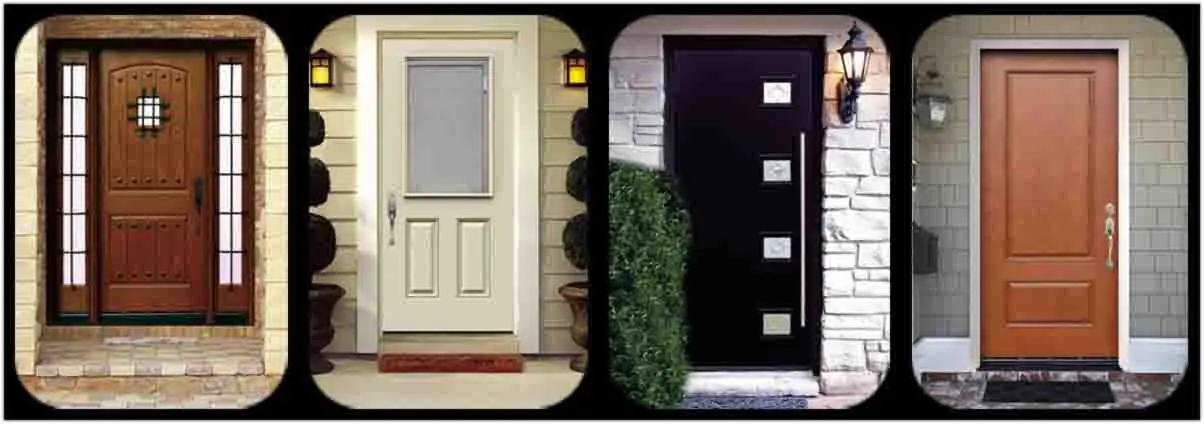 Hollow Core Metal Infill Polyurethane Foam Steel Glass Exterior Door