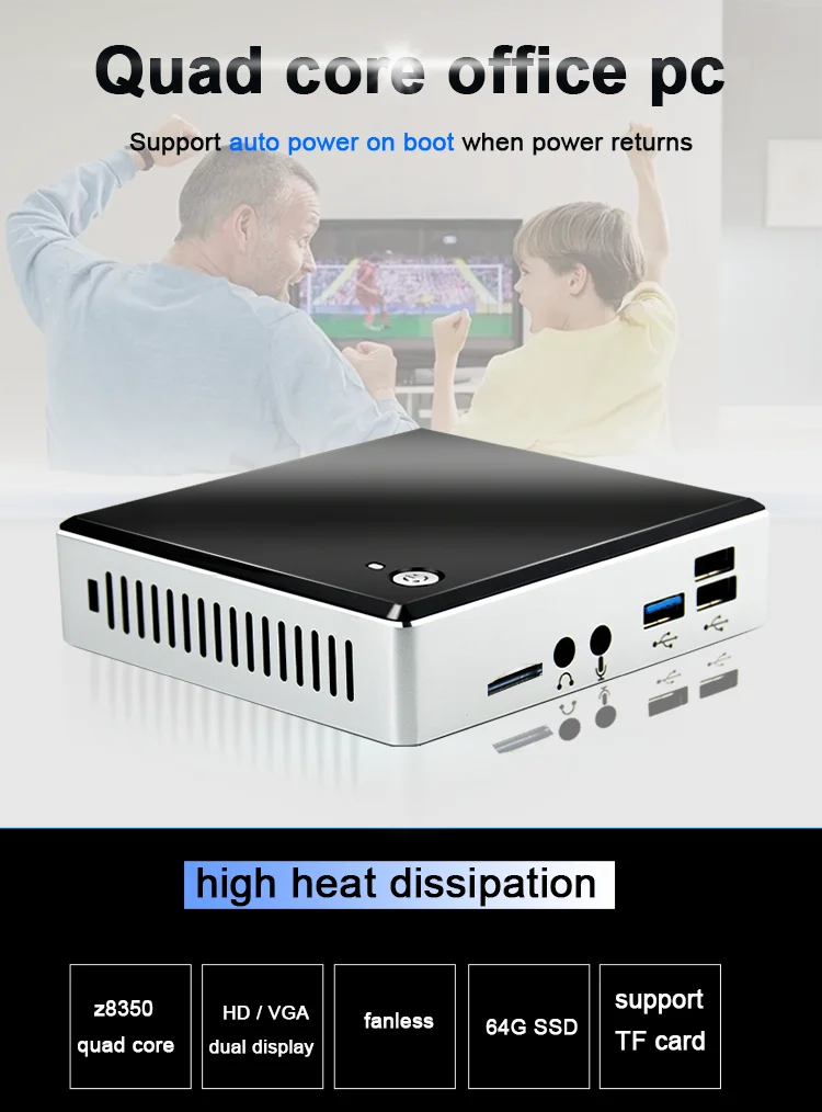 Micro Cheap Fanless Ubuntu Mini Portable Z8350 Pocket Pc Computer Linux ...