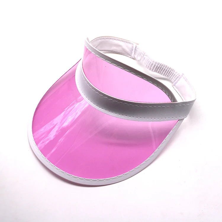 Transparent Plastic Summer UV Protection Sun Visor Beach PVC Fashion ...