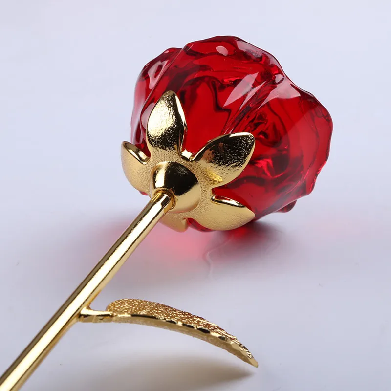 Home Decorative Galaxy Rose Radiant Crystal Gold Rose Luminous Rose Led ...