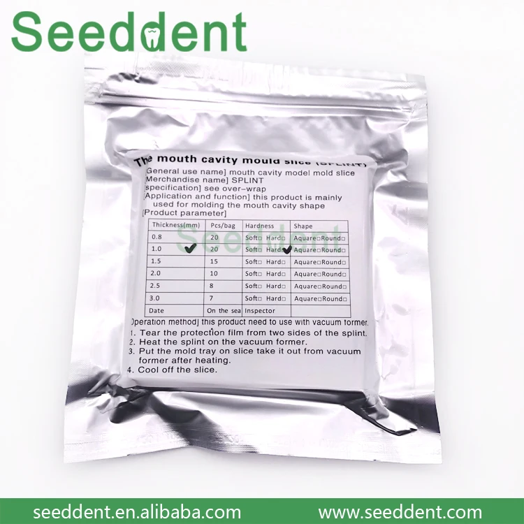 Seeddent Dental Lab Splint - Thermoplastic Moulding Sheet