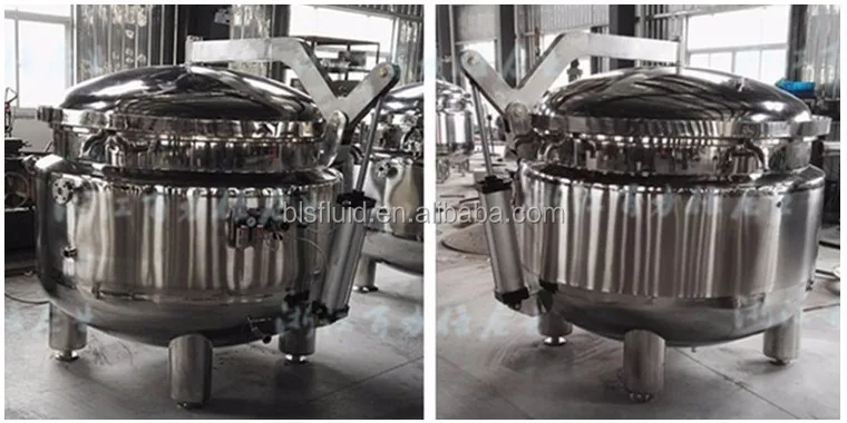 Industrial Shellfish Crab Steam Pressure Jacketed Cooking