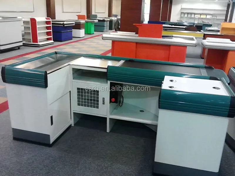 RH-CE001 Supermarket Cashier Checkout Counter - Durable & Eco-friendly