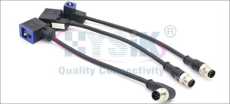 MPM Black DIN 43650 Form A IP67 Plug Socket Solenoid Valve Coil Connector