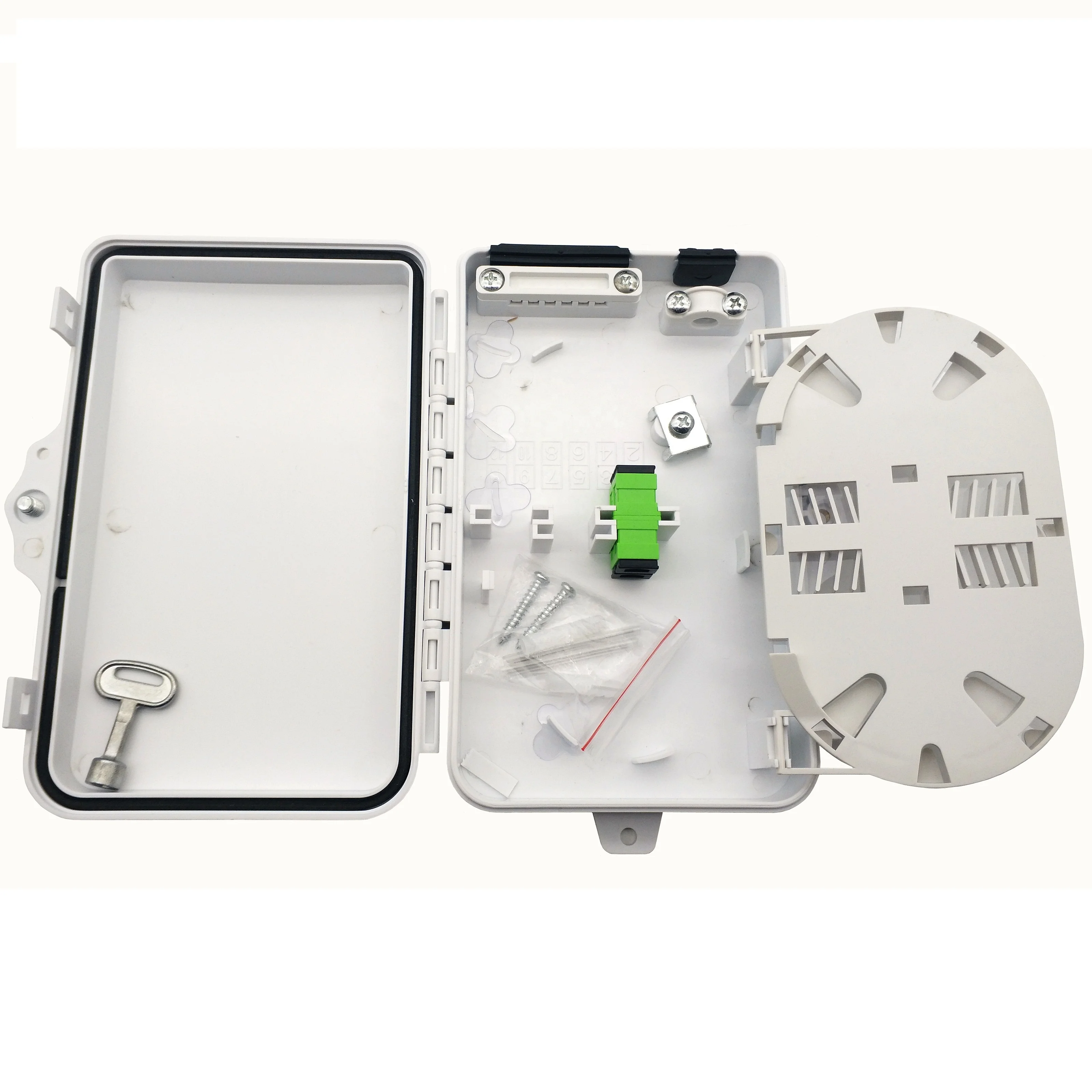 4 cores FTTH Fiber Terminal Nap Box FDB 8 core fiber optic distribution ...