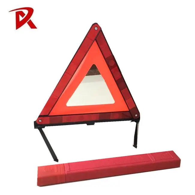 Plastic Red Color Warning Triangle - Traffic Safety Sign