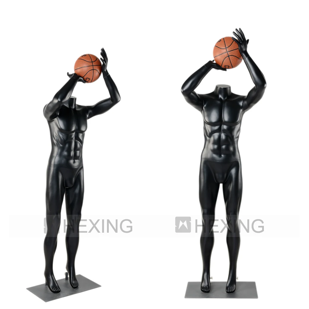 Headless Basketball Man Fiberglass Fashion Black Mannequins Dummy ...