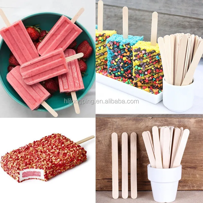 Eco-Friendly Food-Grade Compostable Wooden Ice Cream Sticks for Making ...
