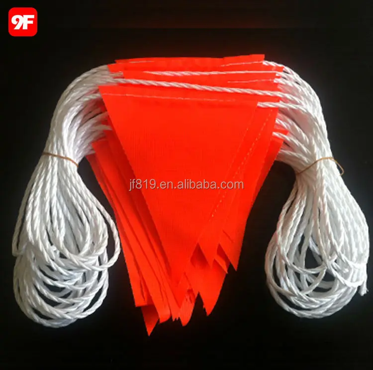 Orange Bunting Safety Flags Warning Flag On Heavy Duty Rope - Buy ...