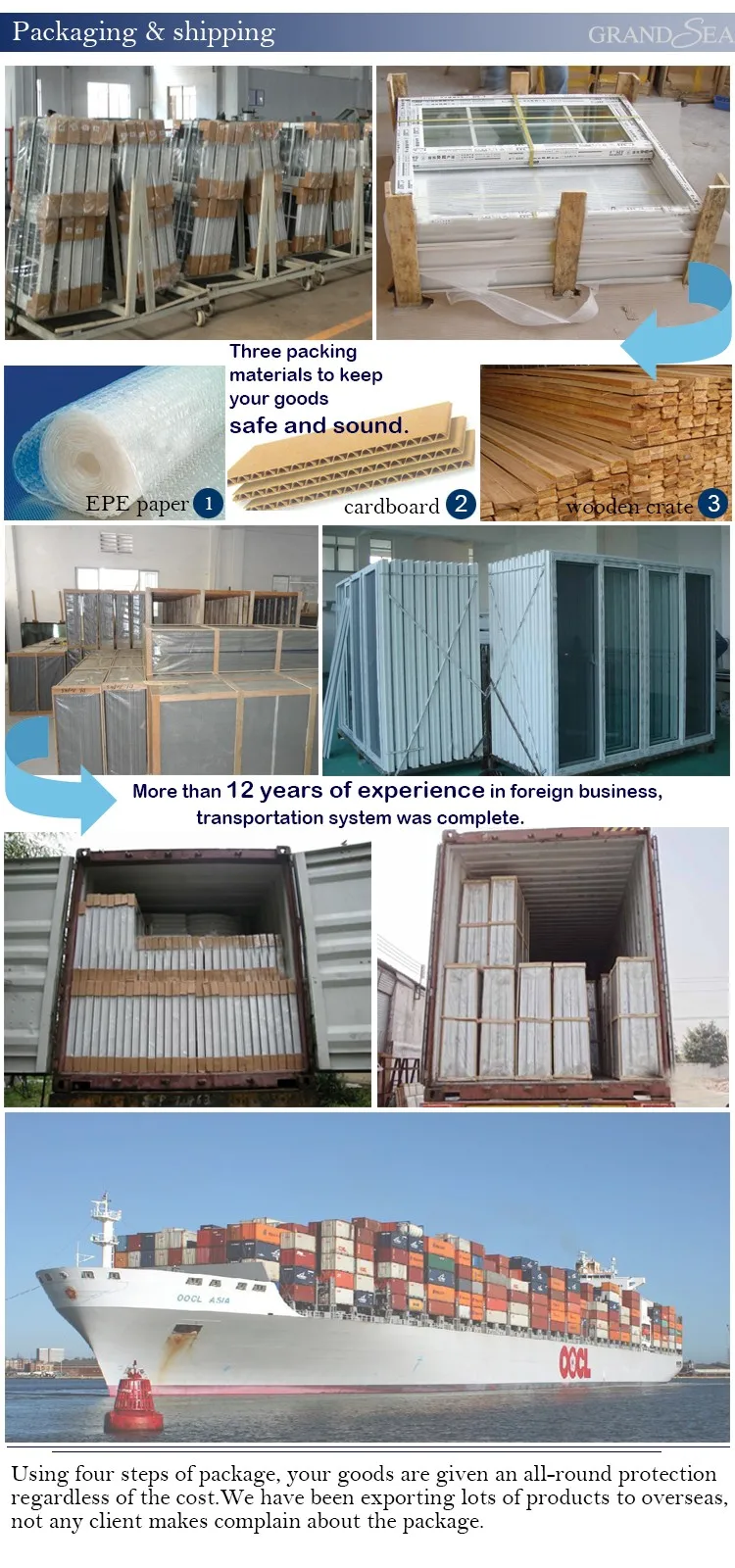 Luxury Design High Quality Low Price Single Double Exterior Security ...