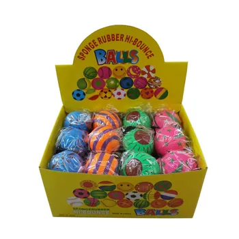 New Dye Rainbow Wrist Return Ball Rubber Sport Ball With Wrist Strap ...