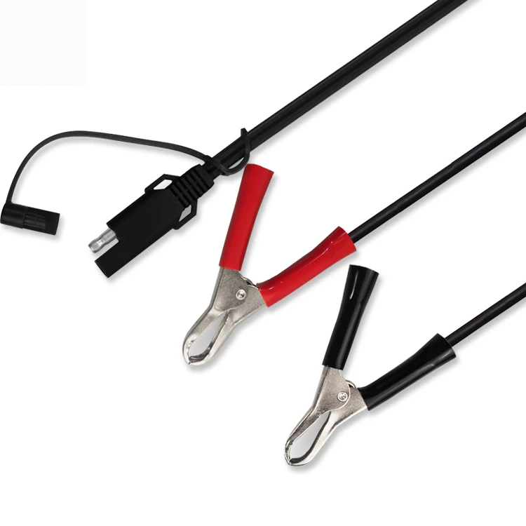 1m 1.5m 18awg 16awg Car Battery Cables 12v Crocodile Alligator Clip To ...