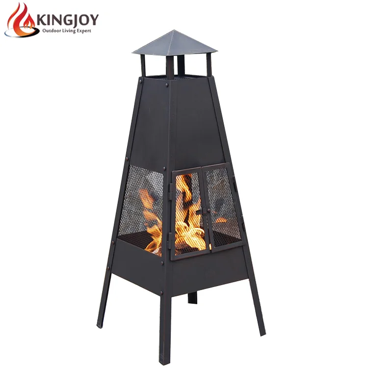 KingJoy Garden Campfire Wood Burning Heater Chimeneas Fireplace ...