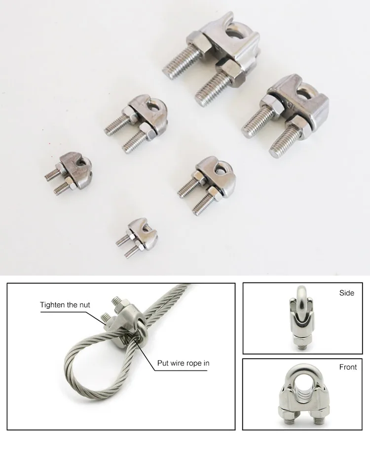M12 Wire Rope Clamp Stainless Steel Wire Rope Clip U Bolt Saddle ...
