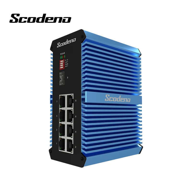 Scodeno IP50 48V PoE Industrial Ethernet Switch 8 Port Gigabit| Alibaba.com