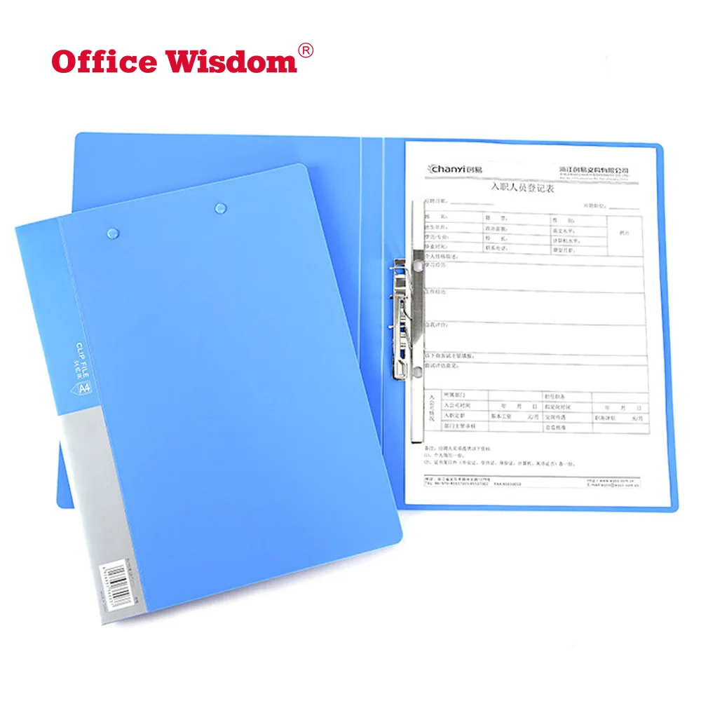 A4 FC Plastic PP File Folder - Strong Clips & Custom Logo