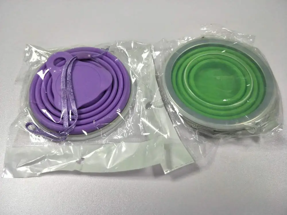 Custom Bpa Free,Reusable Silicone Rubber 270ml Collapsible Drinking Cup ...