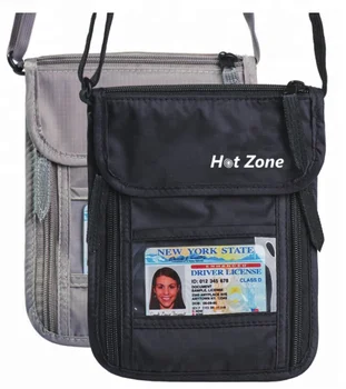 New Arrival Fashion Black Waterproof Neck Wallet Rfid Blocking Travel ...