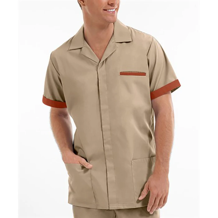 Cleaning Smock Uniform Women Housemaid Tunic Tops Hotel