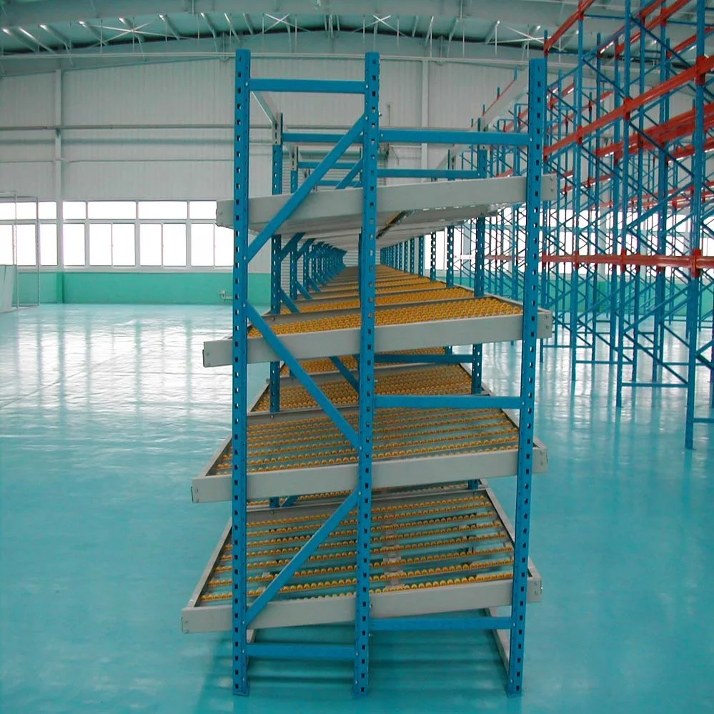 Fifo Warehouse Storage Gravity Carton Flow Rack With Wheels Logistics ...