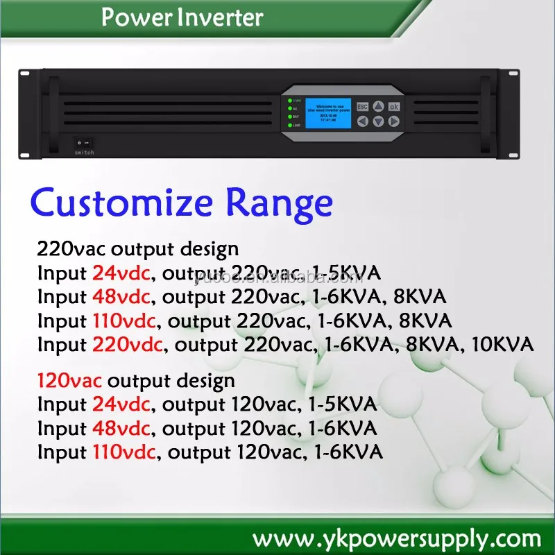 19 Inch Rack Mount 2u Telecom Inverters 800w 1kva 110v To 220v Inverter ...