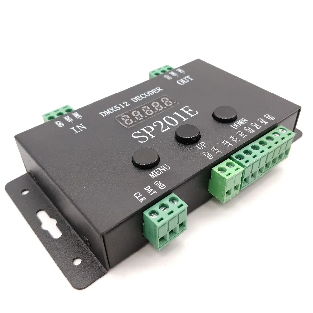 DMX512 декодер для spi-сигнала адресуемых пикселей RGB LED 5 канала ШИМ-выход WS2812B UCS1903 TM1804