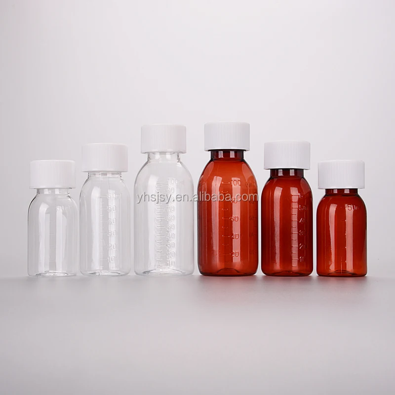 Pharma Pet/pcr Plastic Transparent Dark Amber Pet Medicine Bottle For ...