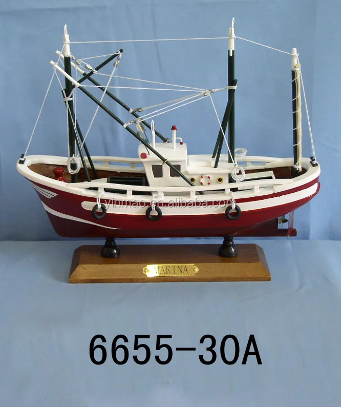 Collectibles Hand Carved Model Ship Handmade Wooden Ship Model Vintage ...