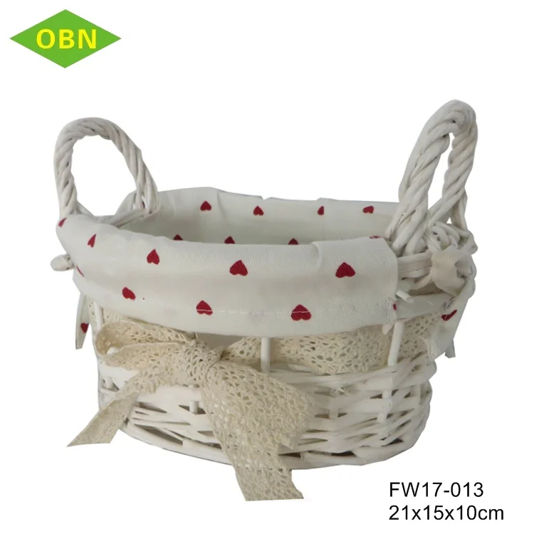 Handmade Empty Wicker Basket Christmas Fruits White Wicker Gift Basket ...