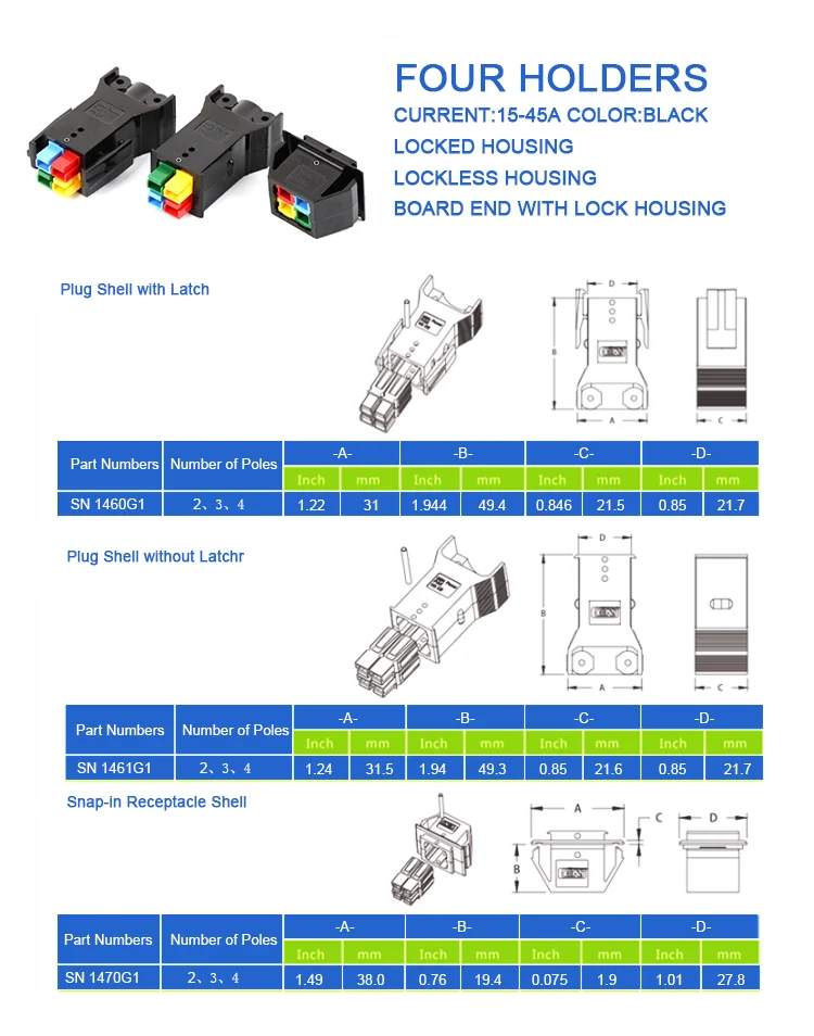 30A Electric Vehicle Battery Connectors - Reliable & Efficient