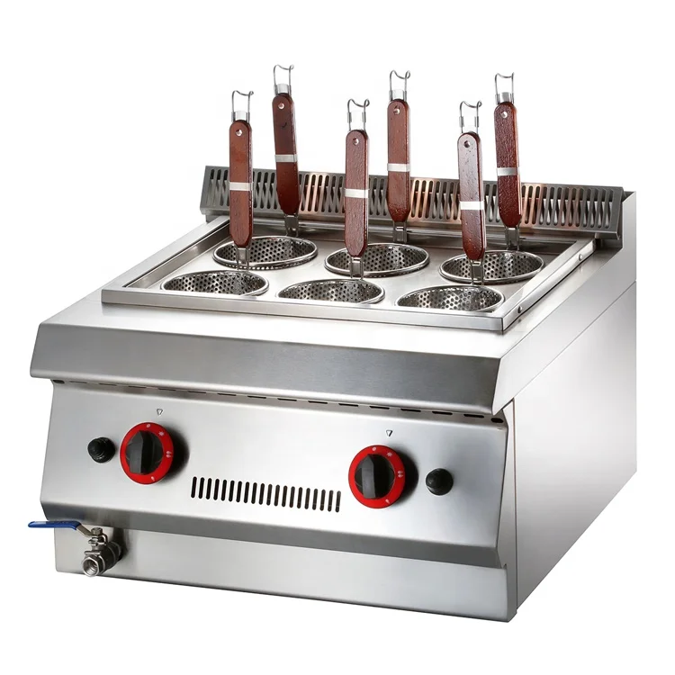 Restaurant Stainless Steel Counter Top Cooking Equipment 6 Basket gas ...