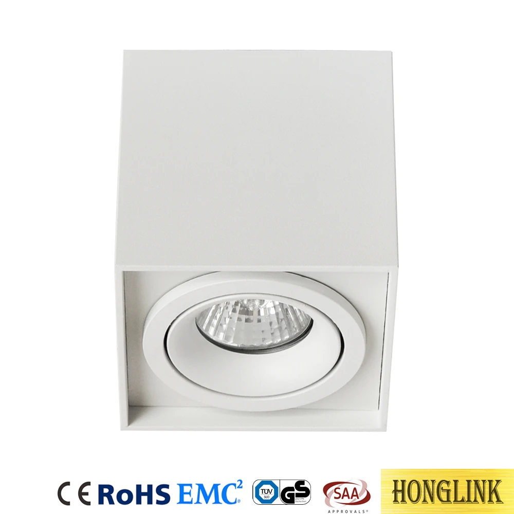 Square Adjustable Downlight Gu10 Surface Mounted Light Surface Mounted ...