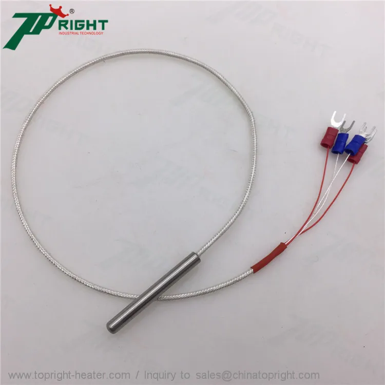 Pt100 Temperature Sensor Rtd Sensor Thermocouple With Three-core Silver ...