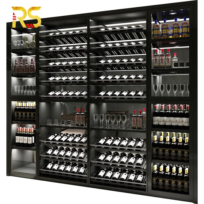 Foshan high quality modern standing wine cabinet display decorative ...