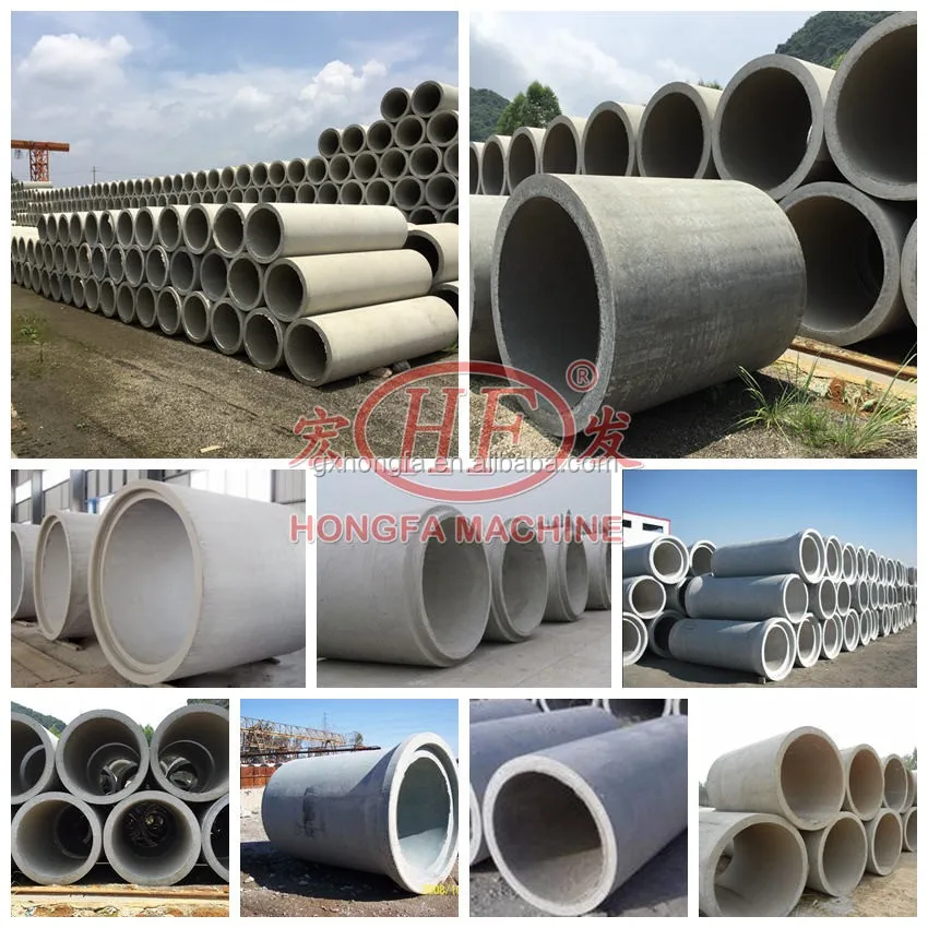 HONGFA Cement Concrete Tube Form Culvert Pipe Machine