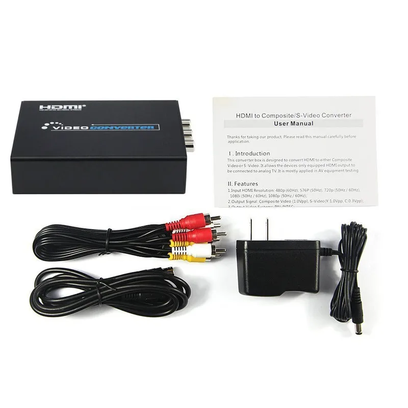 HDMI to Composite S-Video Converter - 1080P Support