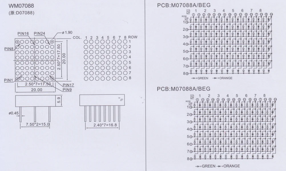 Iso Factory Dot Matrix 8x8 1.9mm White - Buy Dot Matrix 8x8 1.9mm White ...