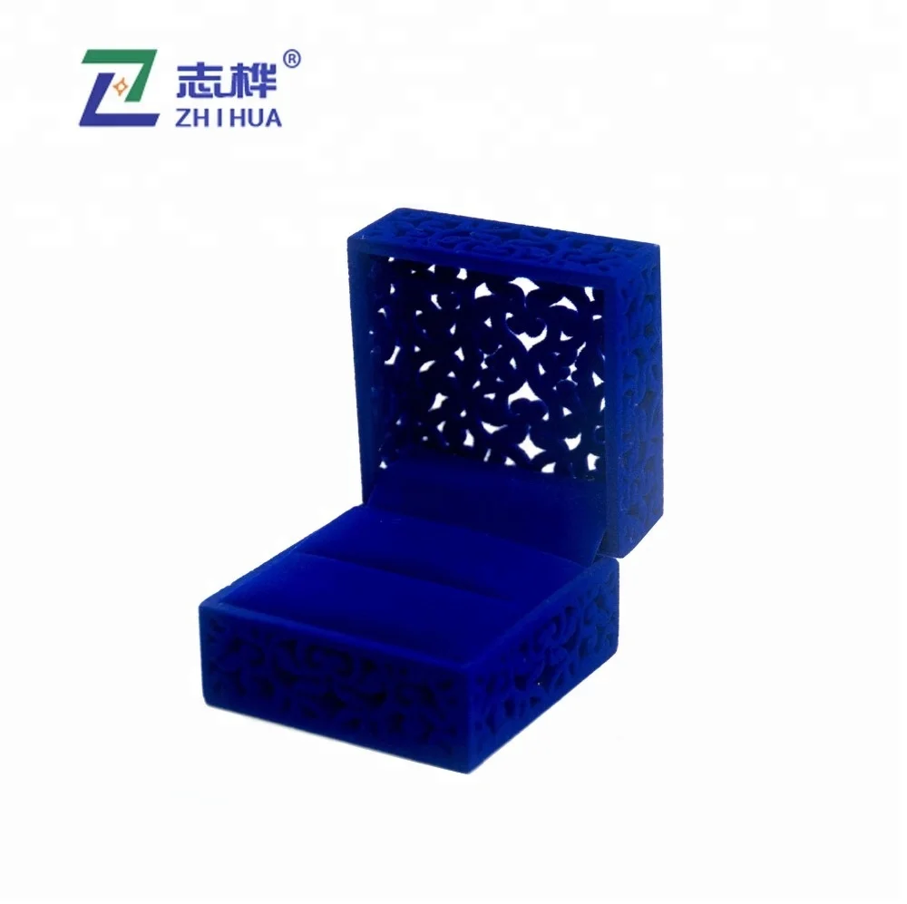 Wholesale Special Design Flocking Jewelry Box Hollow Velvet Ring Box ...