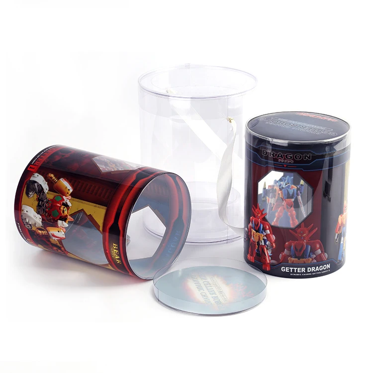 Clear Plastic Cylinder Tube Packaging With Paper Lid Container Using ...