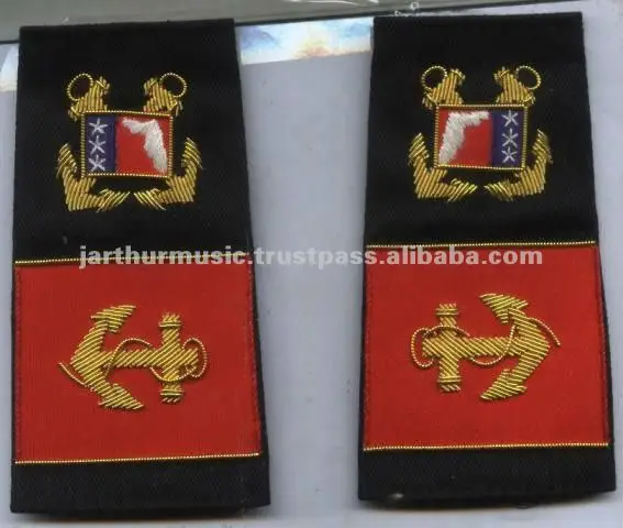 Yacht Club Uniforms Epaulettes Embroidered Shoulder Boards Customized ...