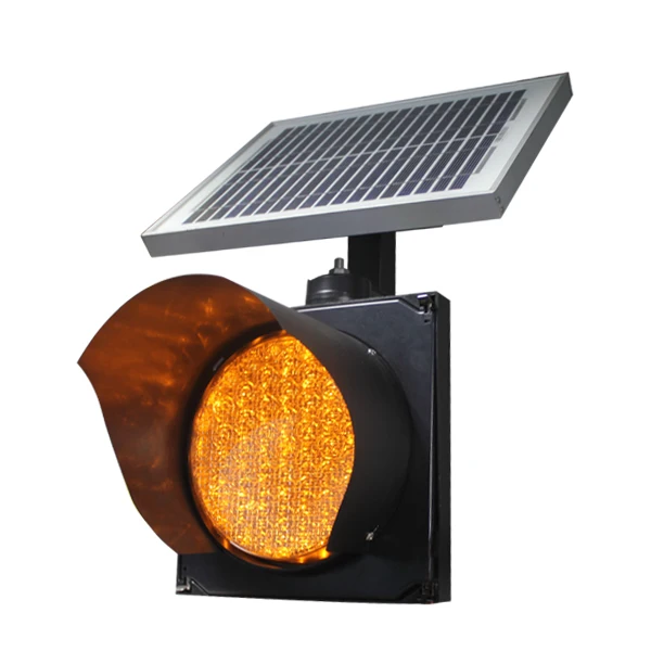 Solar Red Flashing Light - Effective Warning Traffic Signal