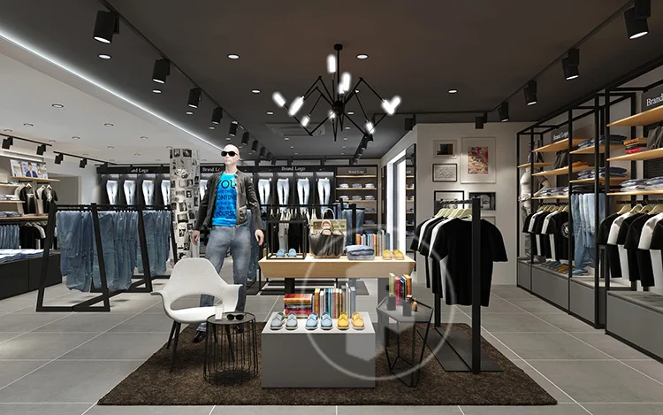 Modern Garment Shop Interior Layout - Customized Design