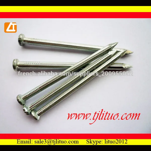 Tige Cannelée Zingué Blanc 1 "~ 6" Clous À Béton - Buy Tige Cannelée ...