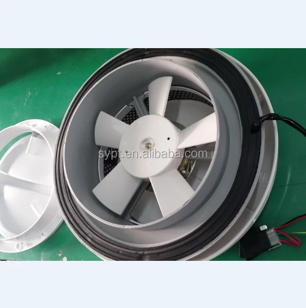 Durable 12V Ambulance Roof Air Exhaust Fan - Fixed Mount, White or ...