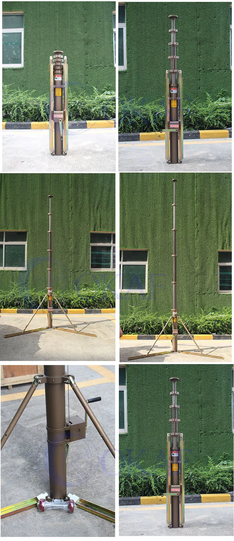 Aluminum Telescopic Antenna Mast - Telecommunication Tower