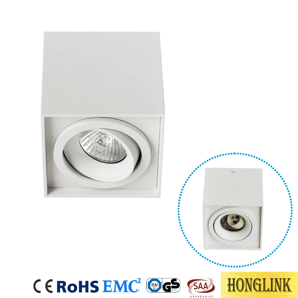 Square Adjustable Downlight Gu10 Surface Mounted Light Surface Mounted ...